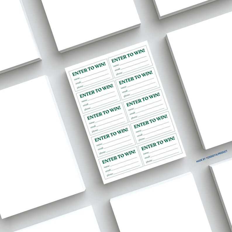 Printable Raffle Tickets | Raffle Ticket Template | Enter to Win ...