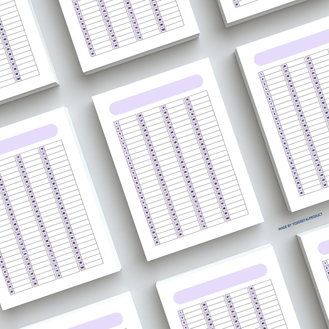 Numbered Blank List | Blank List Template | Simple List Template | A4 ...
