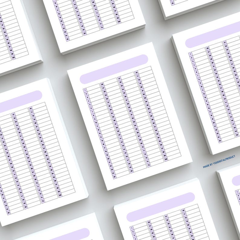 Numbered Blank List | Blank List Template | Simple List Template | A4 ...