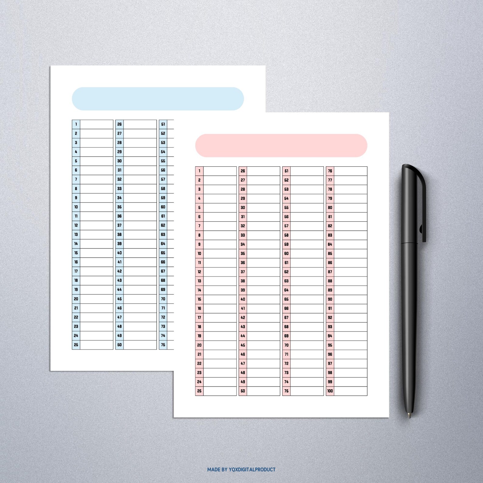 Numbered Blank List | Blank List Template | Simple List Template | A4 ...