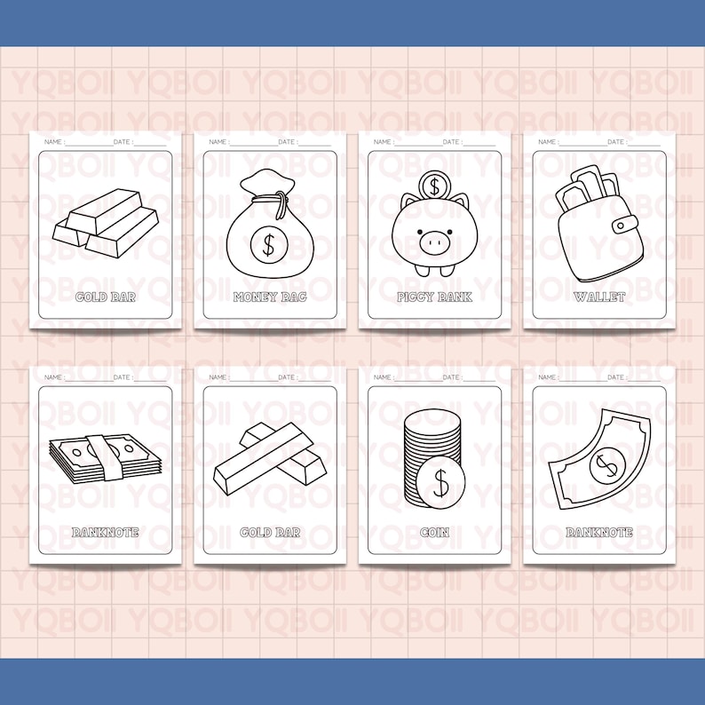 Financial Literacy Coloring Pages - Money, Saving, Piggy Bank ...