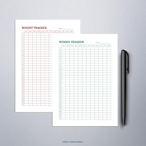 365 Day Weight Tracker | Weight Log | Weight Loss Journal | Daily ...