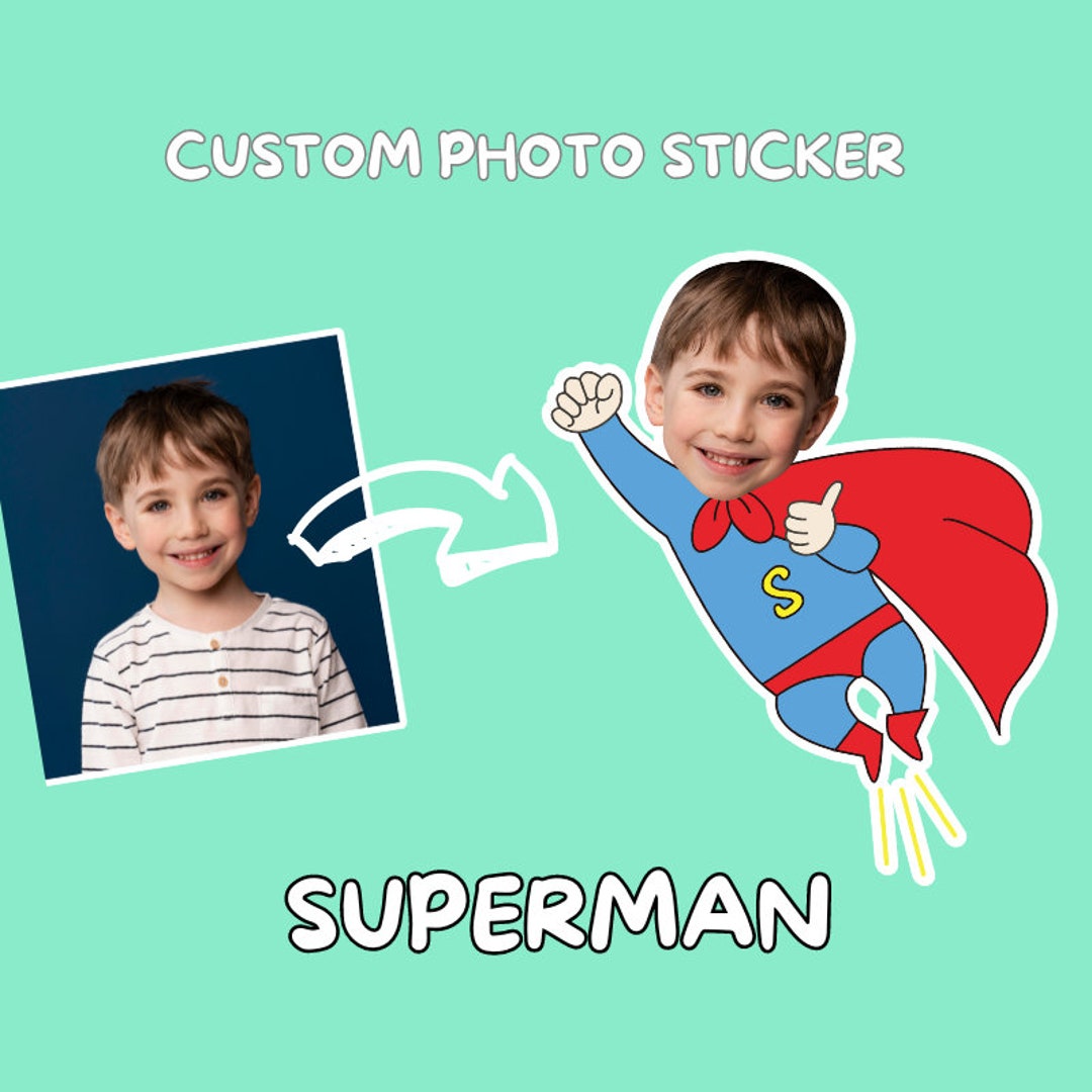 Custom Superman Sticker L Superman Sticker L DC Comic Cartoon L Turn ...