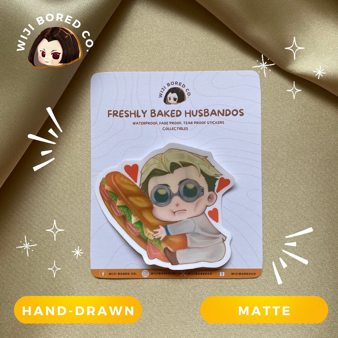 Sorcerer Kawaii Sticker Set, Jjk Bread Lover Collectible Stickers, Hot ...