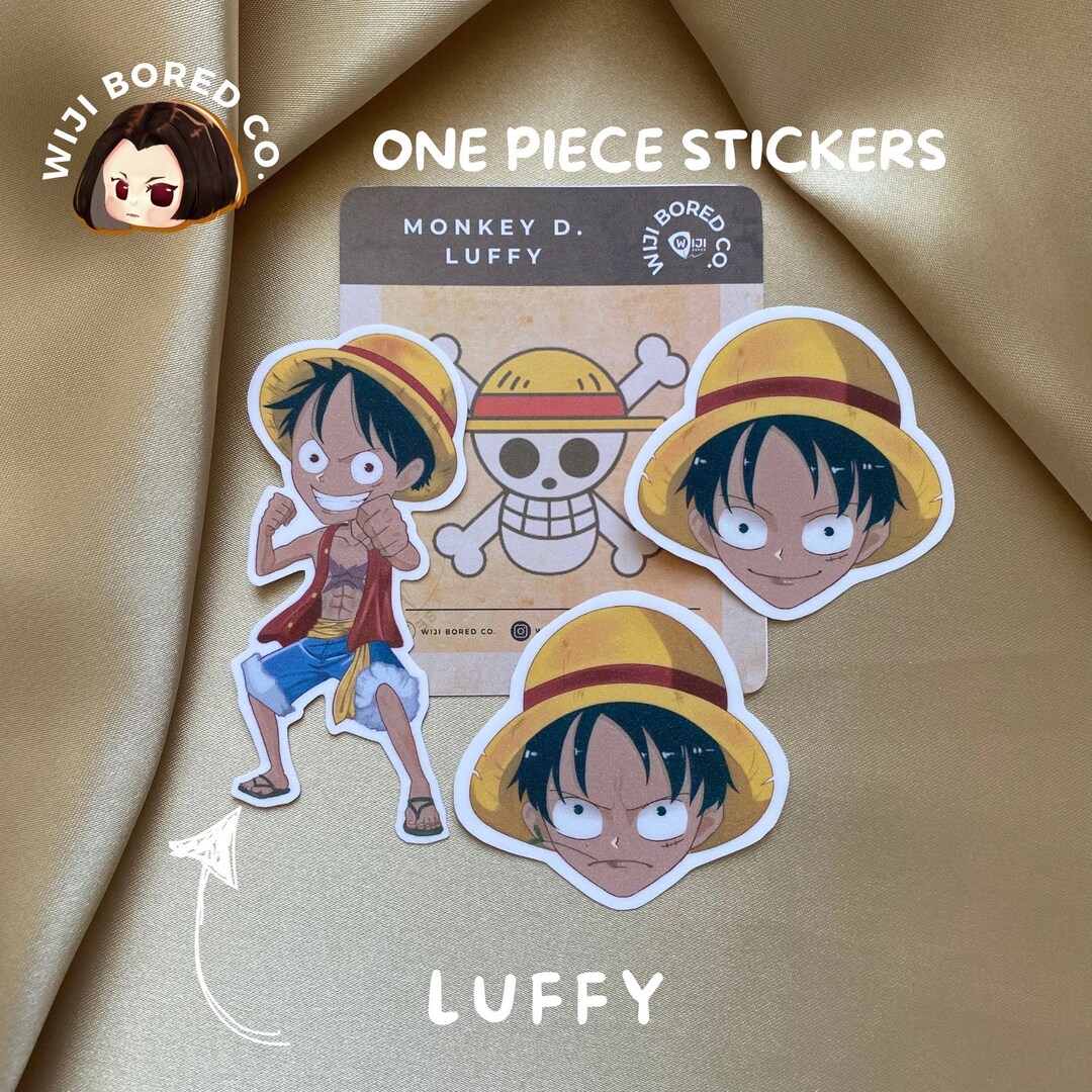 One Piece Luffy Sticker Pack, Anime OP Vinyl Stickers, Manga TV Show ...