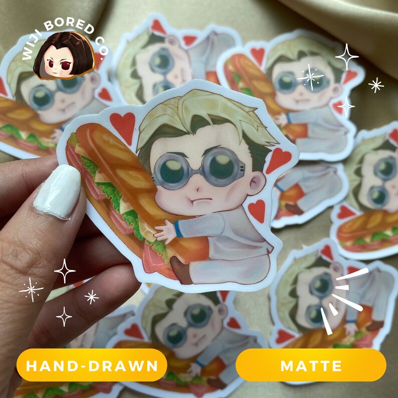 Sorcerer Kawaii Sticker Set, Jjk Bread Lover Collectible Stickers, Hot ...