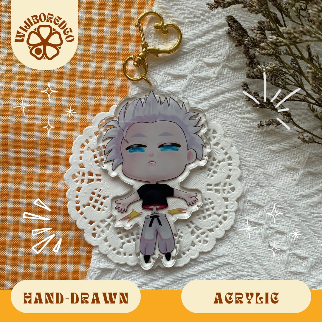 JJK Sorcerer - Blue Eyed Sorcerer - Gojo in Half - Gojo Funny Keychain ...