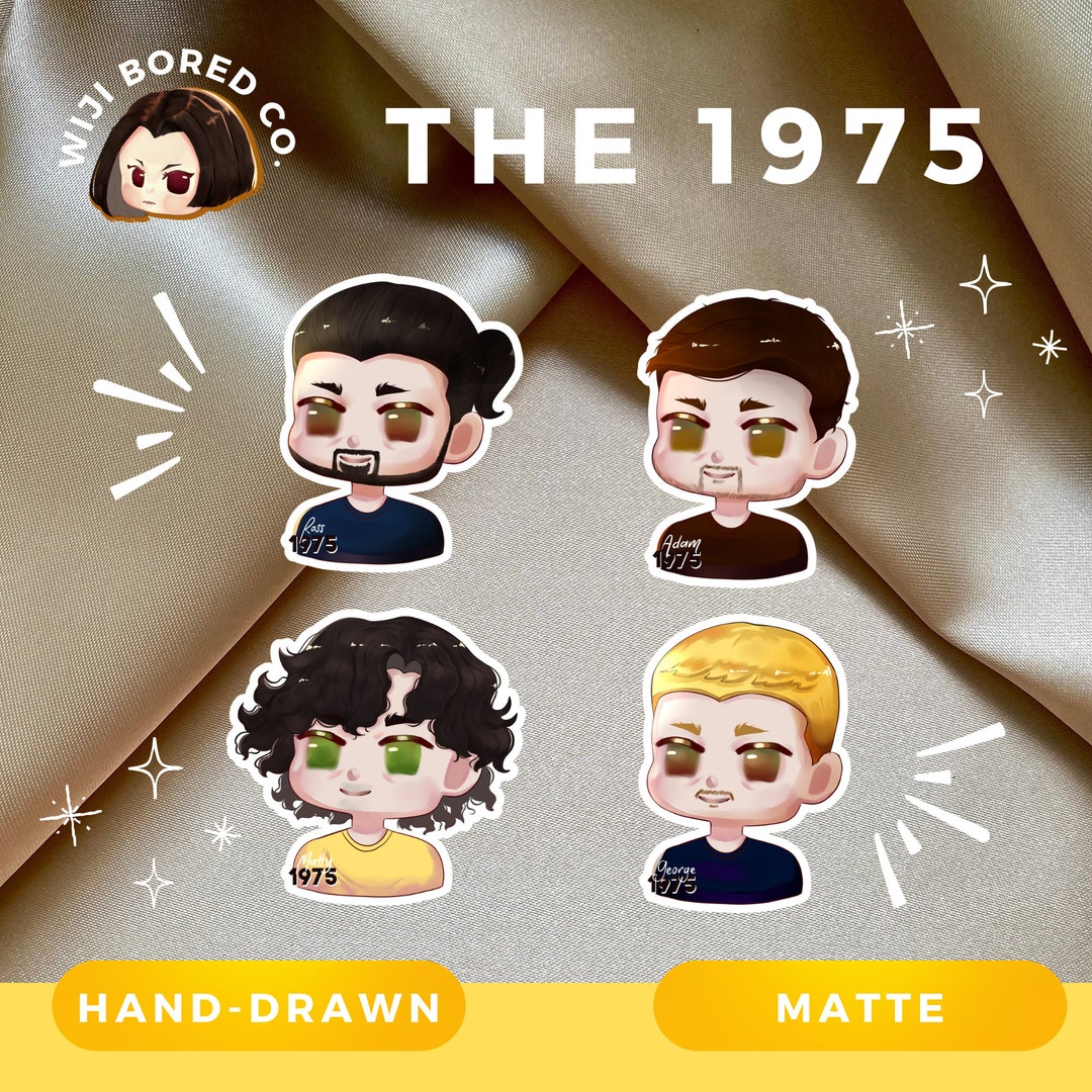1975 Sticker Sheet, Pop Band Stickers, Boy Band Merch, Matty Stickers ...