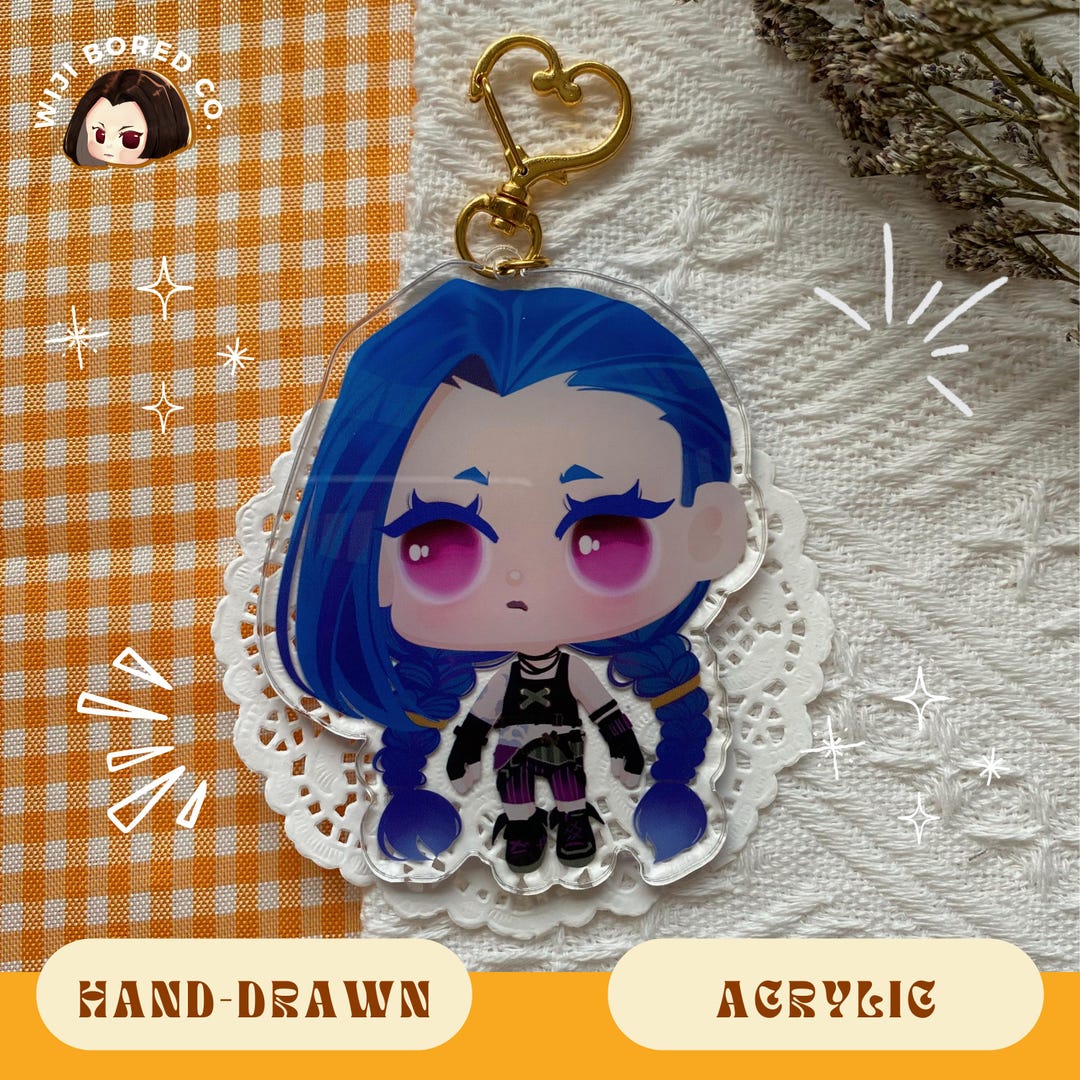 Jinx Keychain – Arcane League of Legends Bag Charm, Anime Gamer Gift ...
