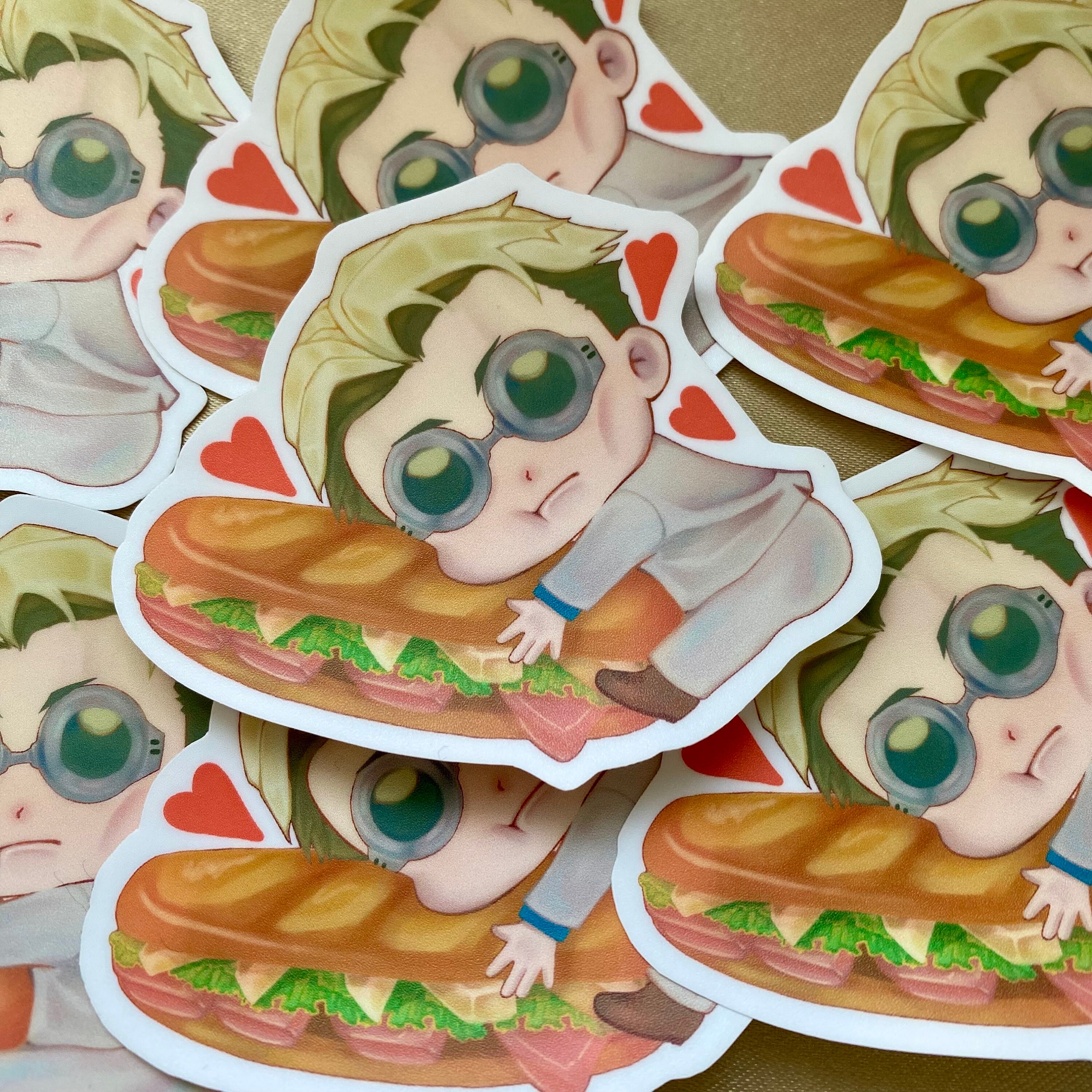 Sorcerer Kawaii Sticker Set, Jjk Bread Lover Collectible Stickers, Hot ...