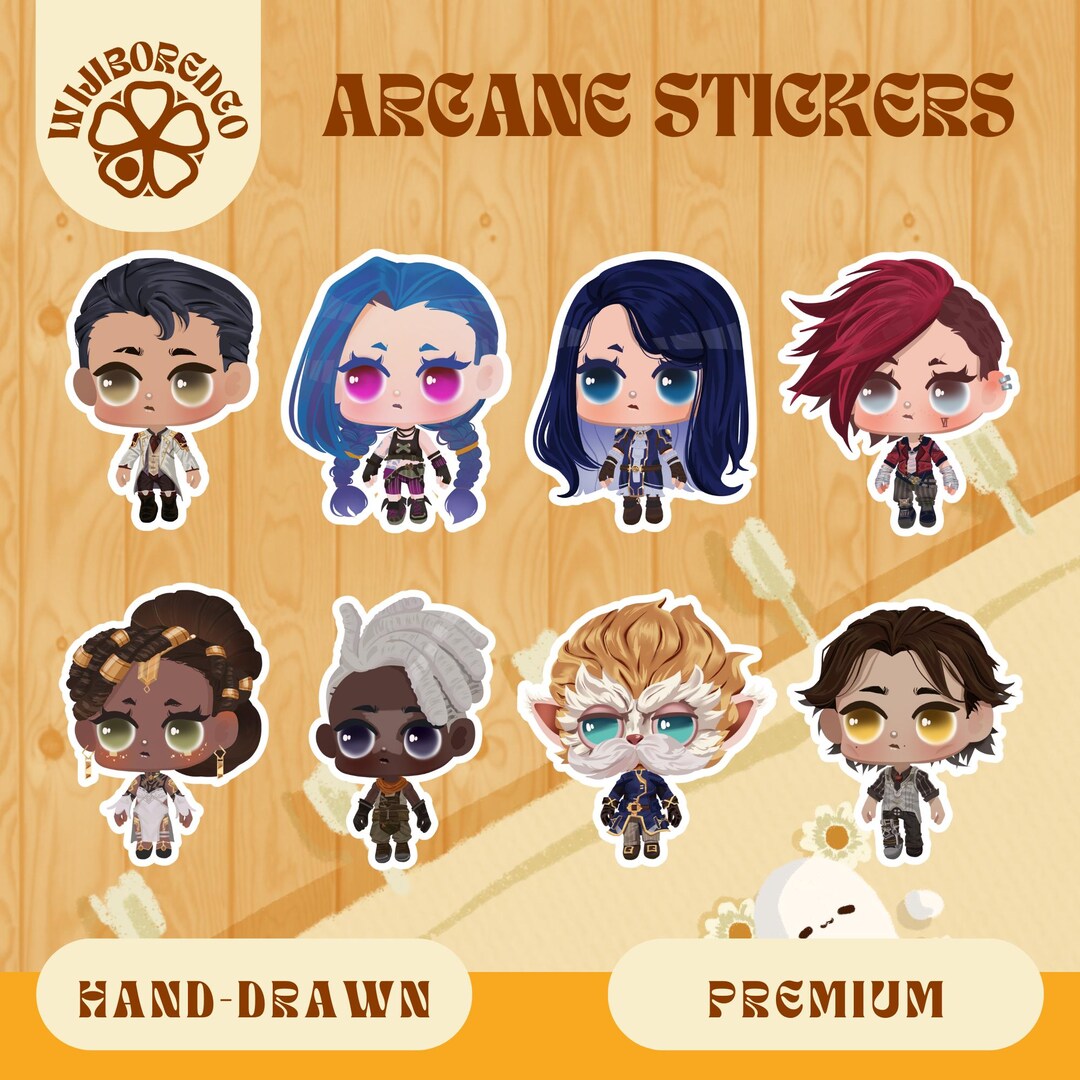 Arcane Stickers - League of Legends Laptop Stickers, Lol Tumbler Stickers, Arcane Fanmerch ...
