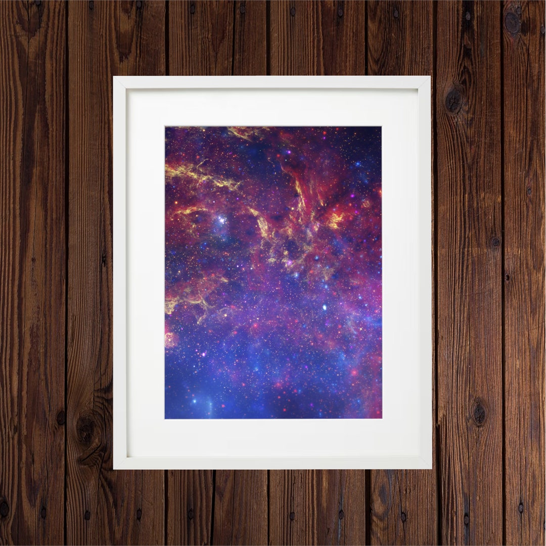 Space Wall Art 40x50 Cm Nebula Ready to Hang Framed Space Art - Etsy