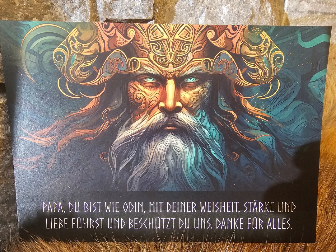 Card | Father's Day Card | Greeting Card | Viking | Valhalla | Odin ...