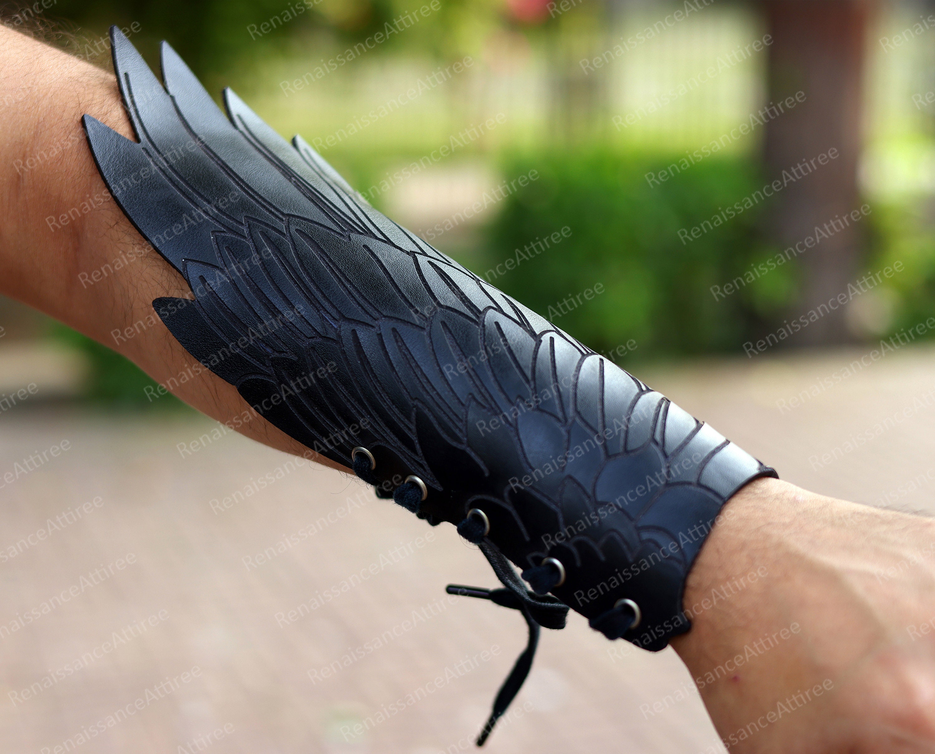 Viking Medieval Larp Samurai Armor, Raven Wings Knight Witcher Armor ...