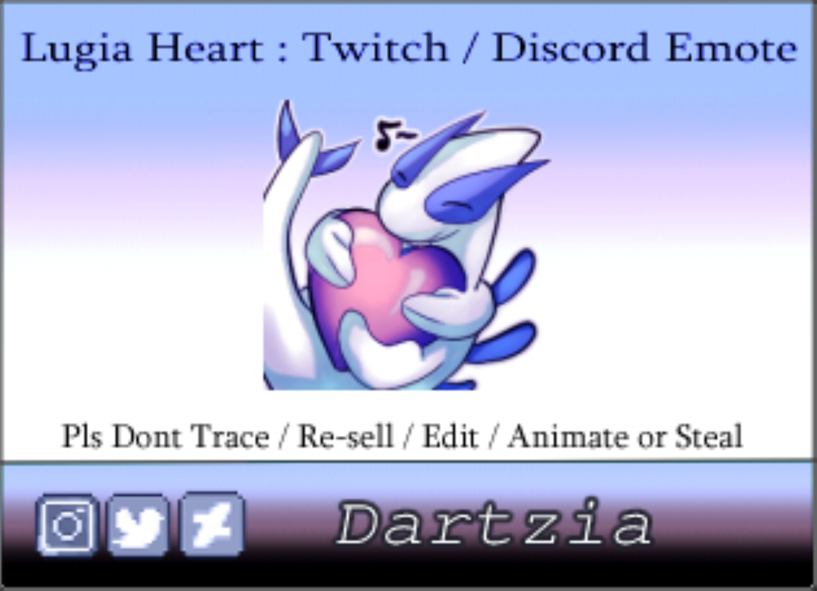 Lugia With Heart Twitch Discord Emote - Etsy
