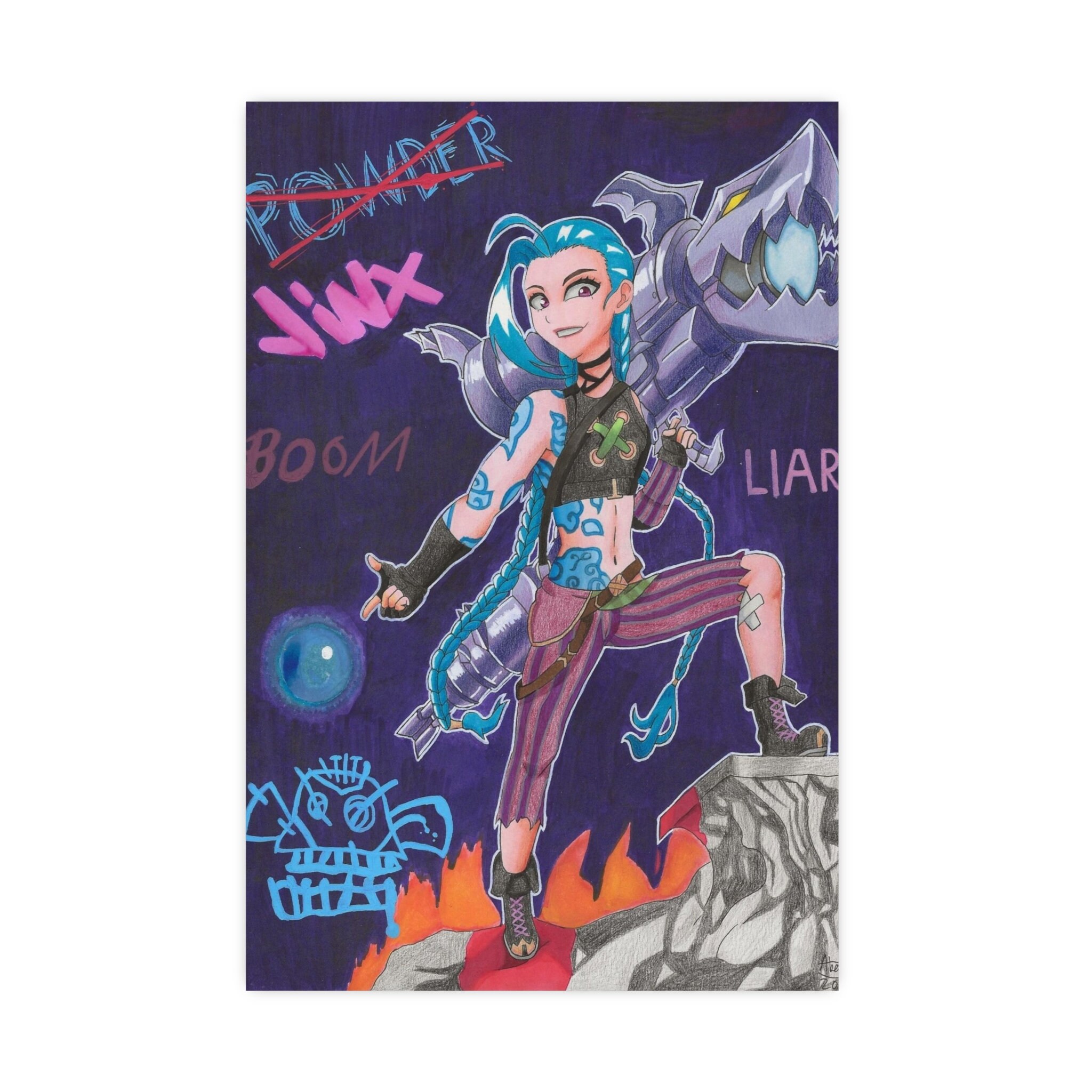 Hand Drawn Arcane Jinx Vertical and Horizontal Matte Posters - Etsy