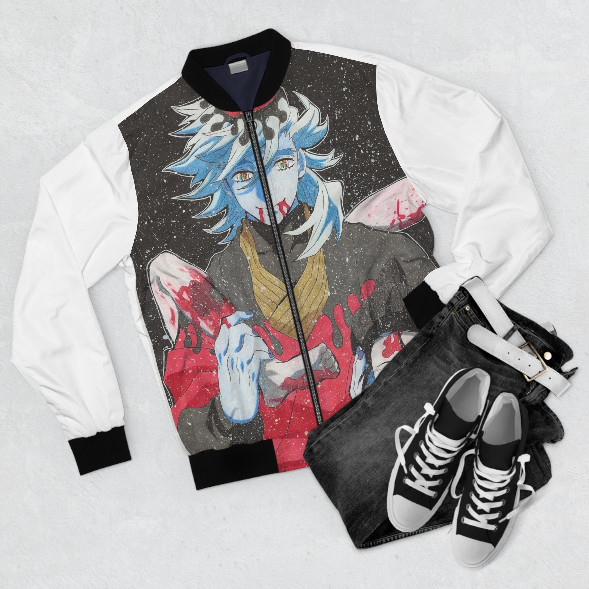 Hand Drawn Upper Rank 2 Doma Men's Bomber Jacket (AOP) - Etsy