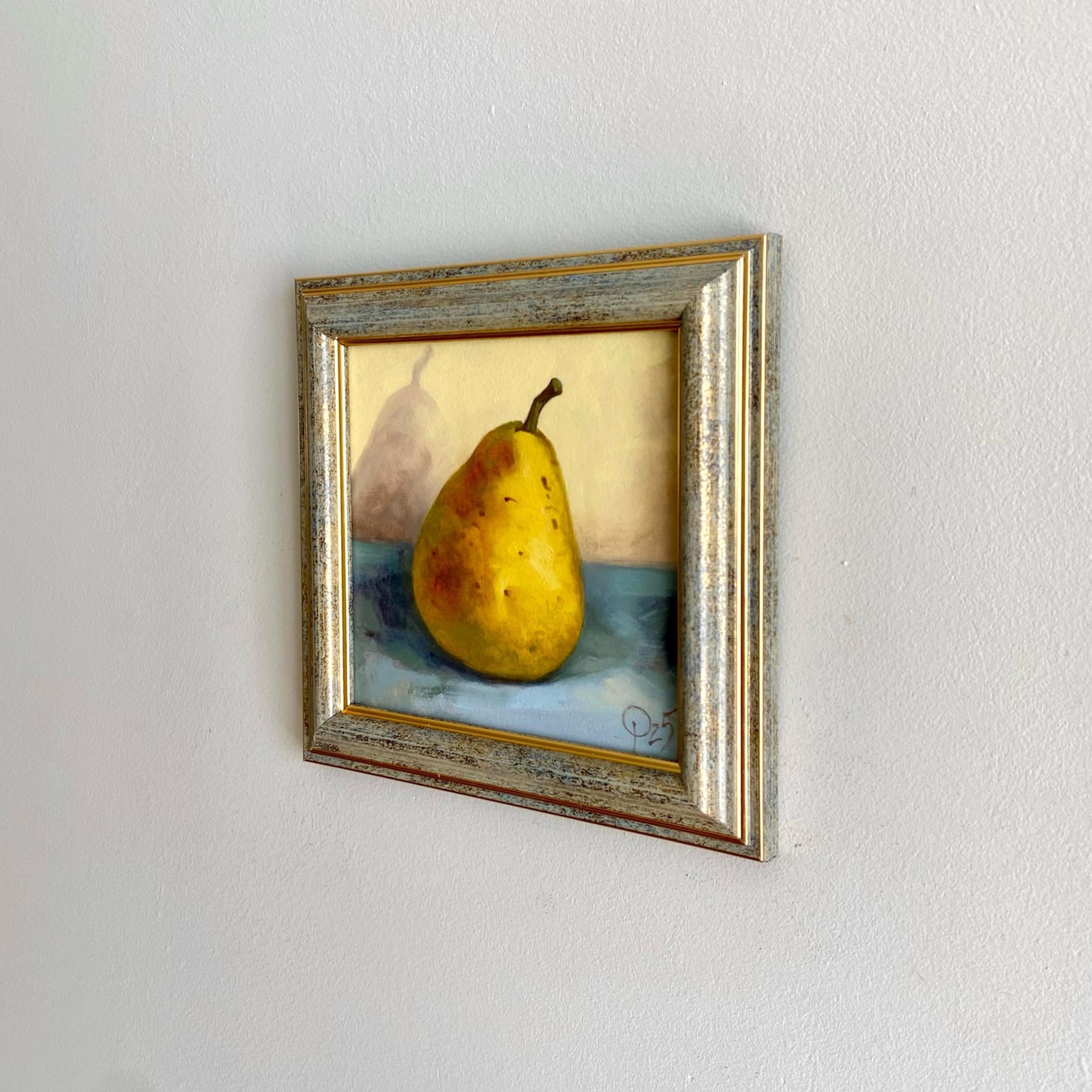Pear Small Kitchen Art Original Oil Painting Framed Still Life Dining ...