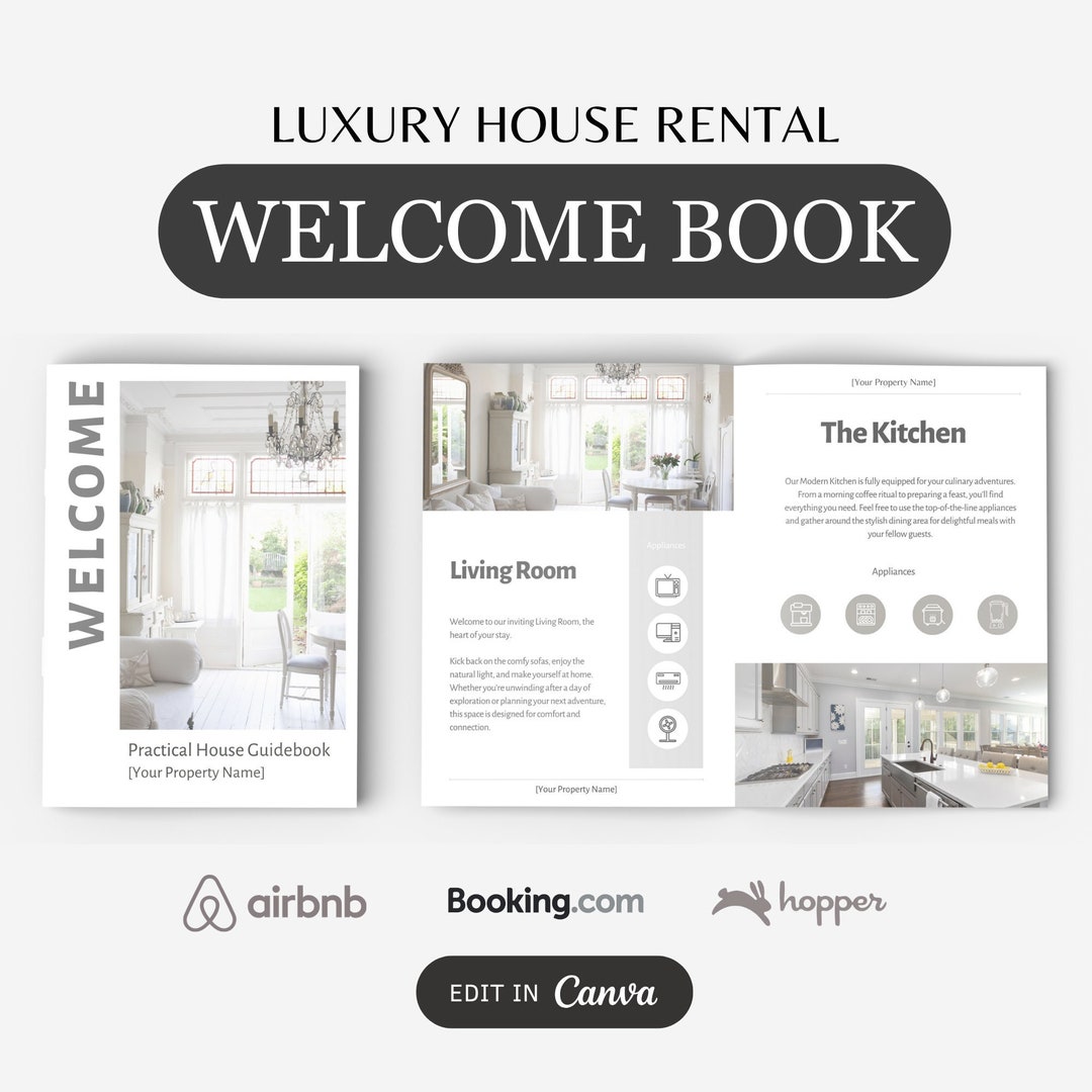 Airbnb Welcome Book Airbnb Templates Welcome Book Template Luxury ...