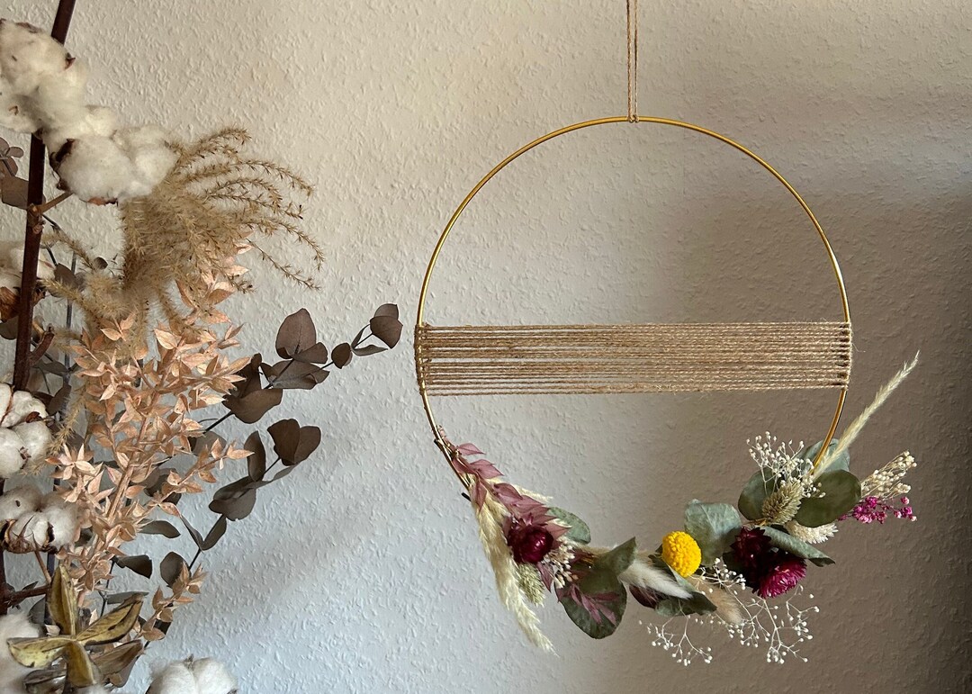 Dried Flower Wreath Boho Door Wreath Boho Berry Customizable - Etsy
