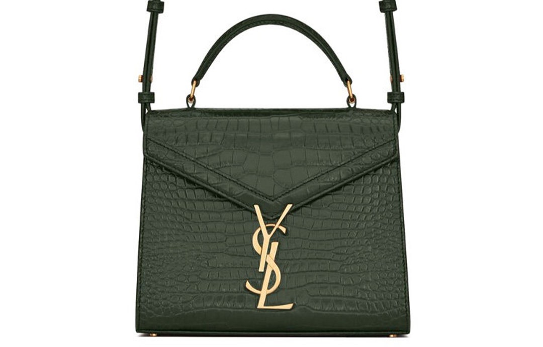 Saint-laurent Y-SL Cassandra Gold Logo Crocodile Embossed - Etsy