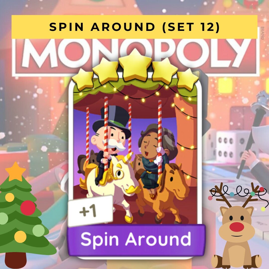 Spin Around 5 Star Sticker Monopoly Go 1 Sticker per - Etsy