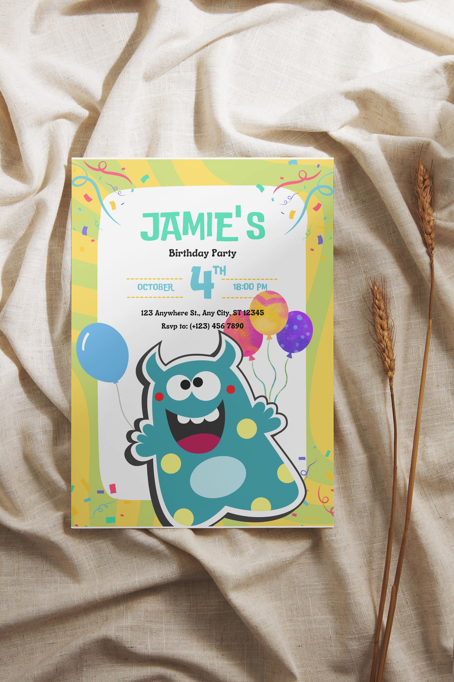 Birthday Party Invitationboys Invitationcanva Template Birthday ...