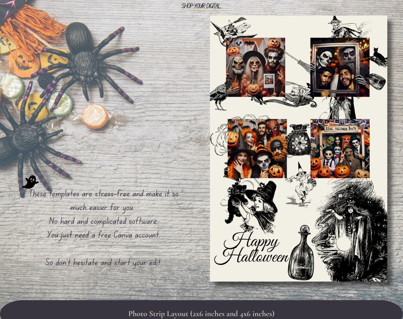Halloween Photo Booth Templatecanva Editablecustomizable Photo Booth ...