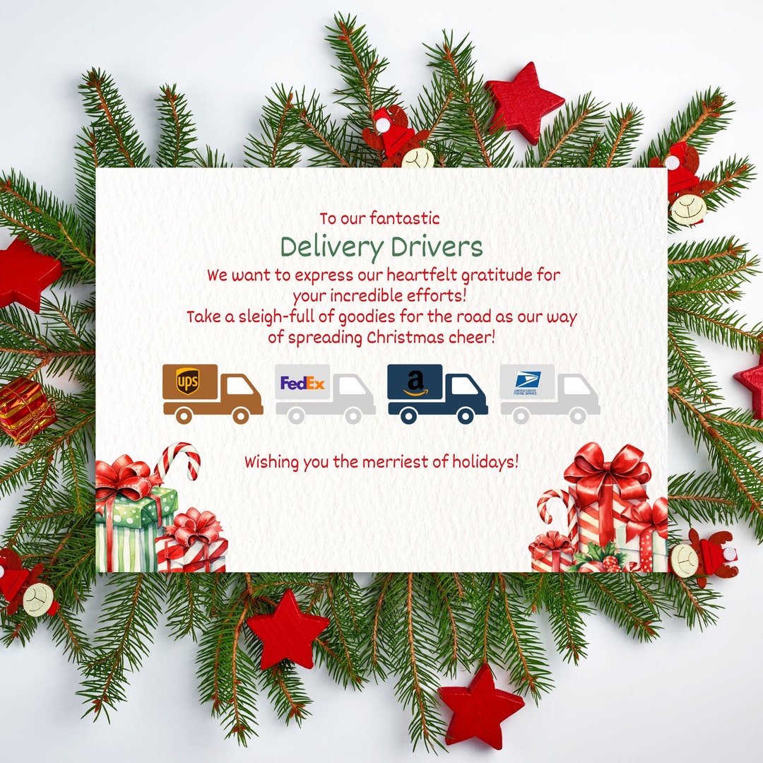 Delivery Driver Snack Sign Printable, Delivery Driver Thank You Sign ...