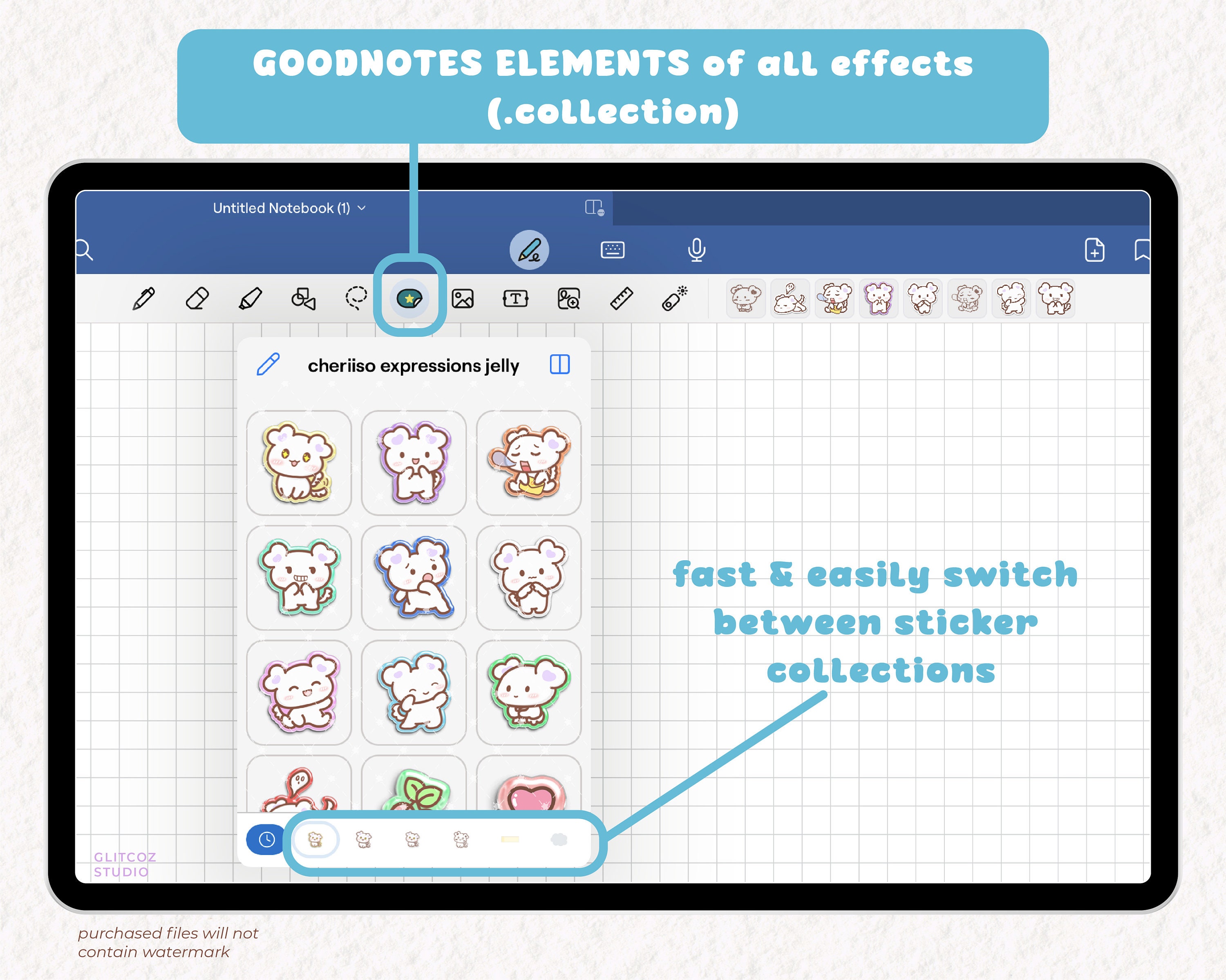 Cheriiso Expressions Digital Stickers for Goodnotes Notability Penly ...