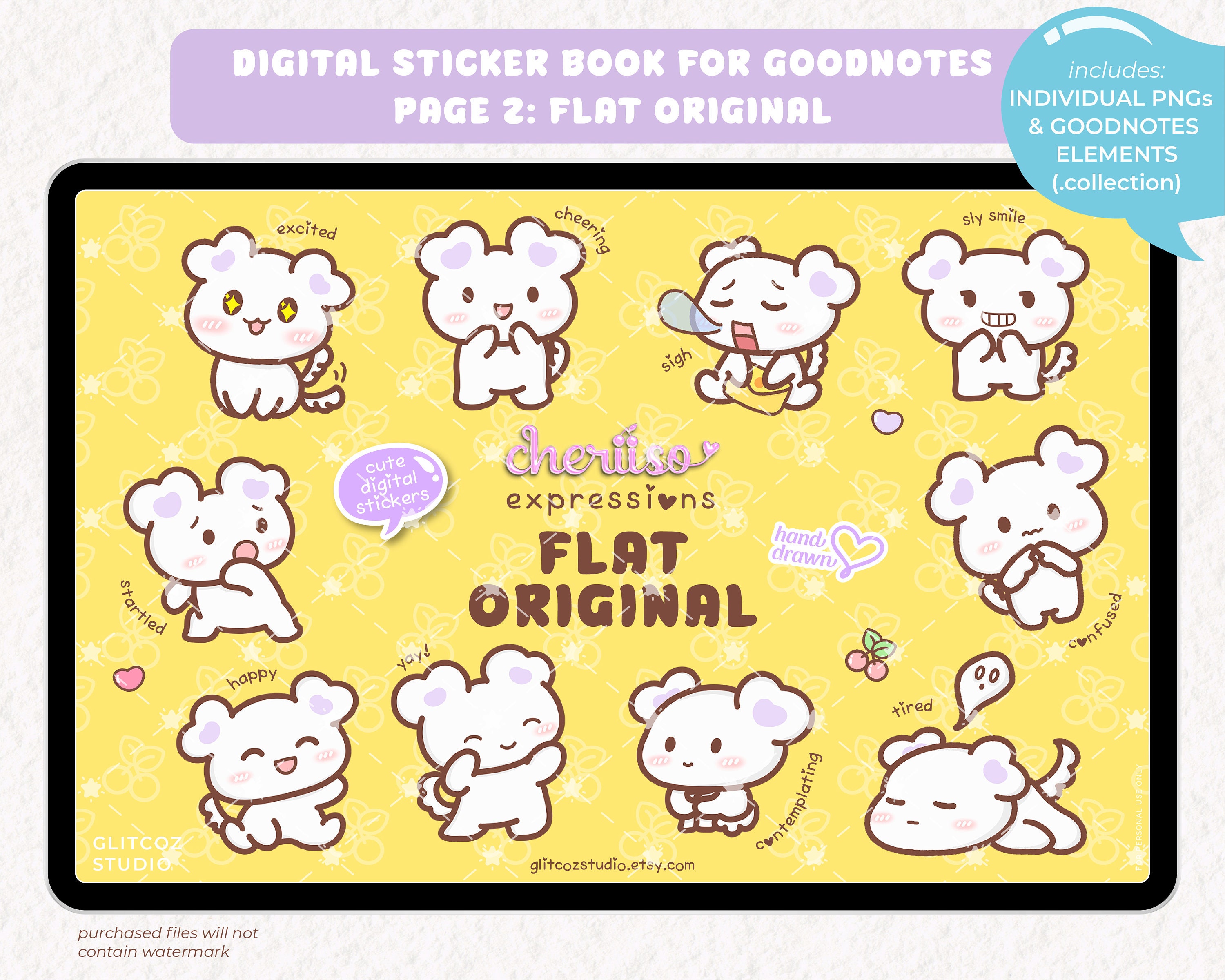 Cheriiso Expressions Digital Stickers for Goodnotes Notability Penly ...