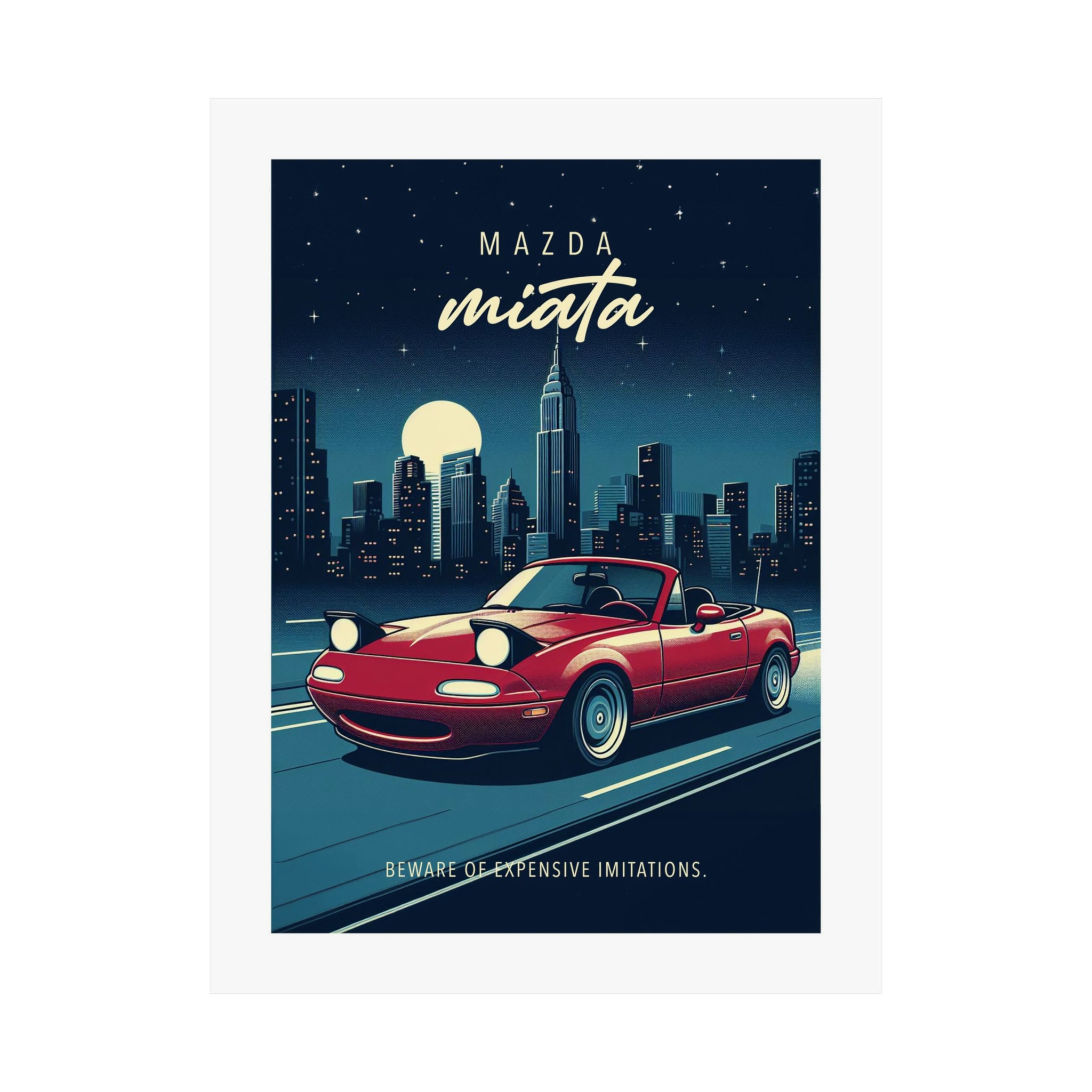 Classic Original Mazda Miata MX-5 Poster Wall Art Husband Gift His ...