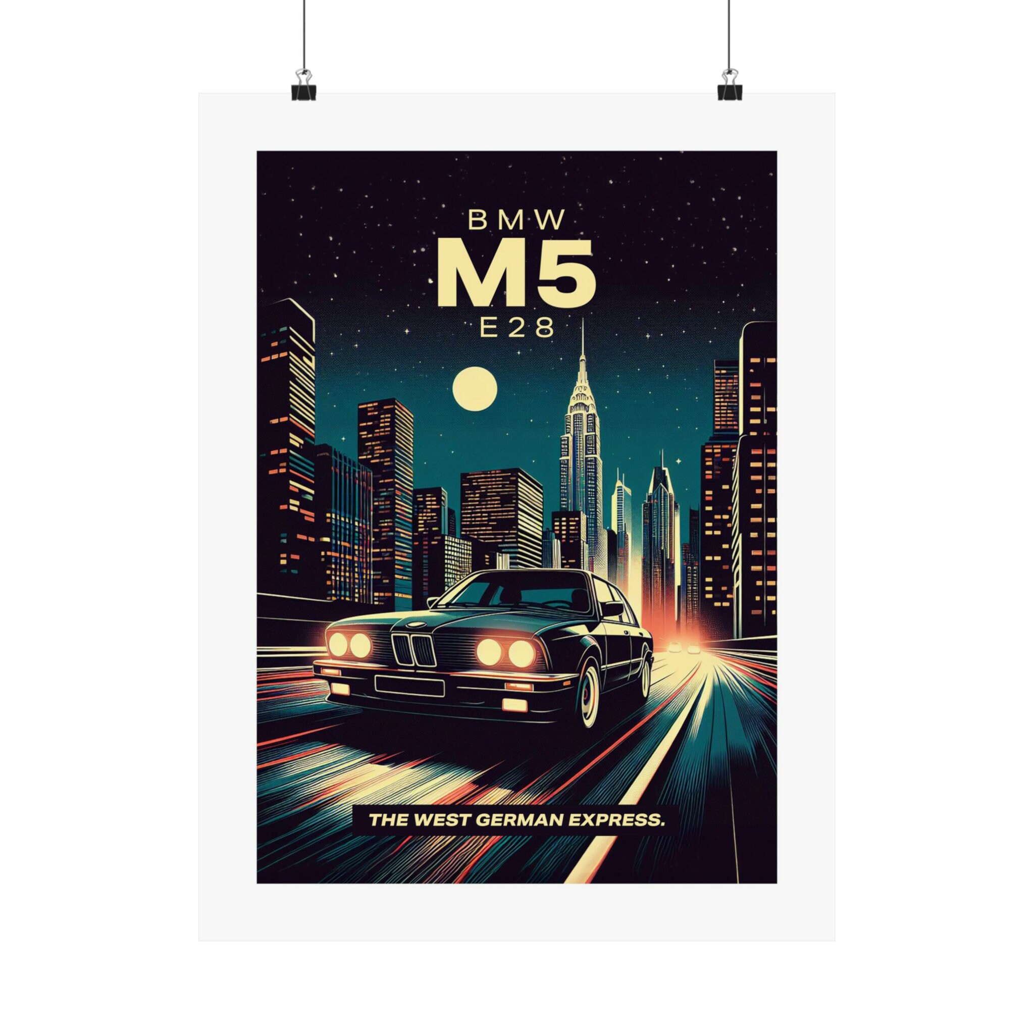 BMW M5 E28 Poster Wall Art Husband Gift His Birthday Fathers Day Auto ...