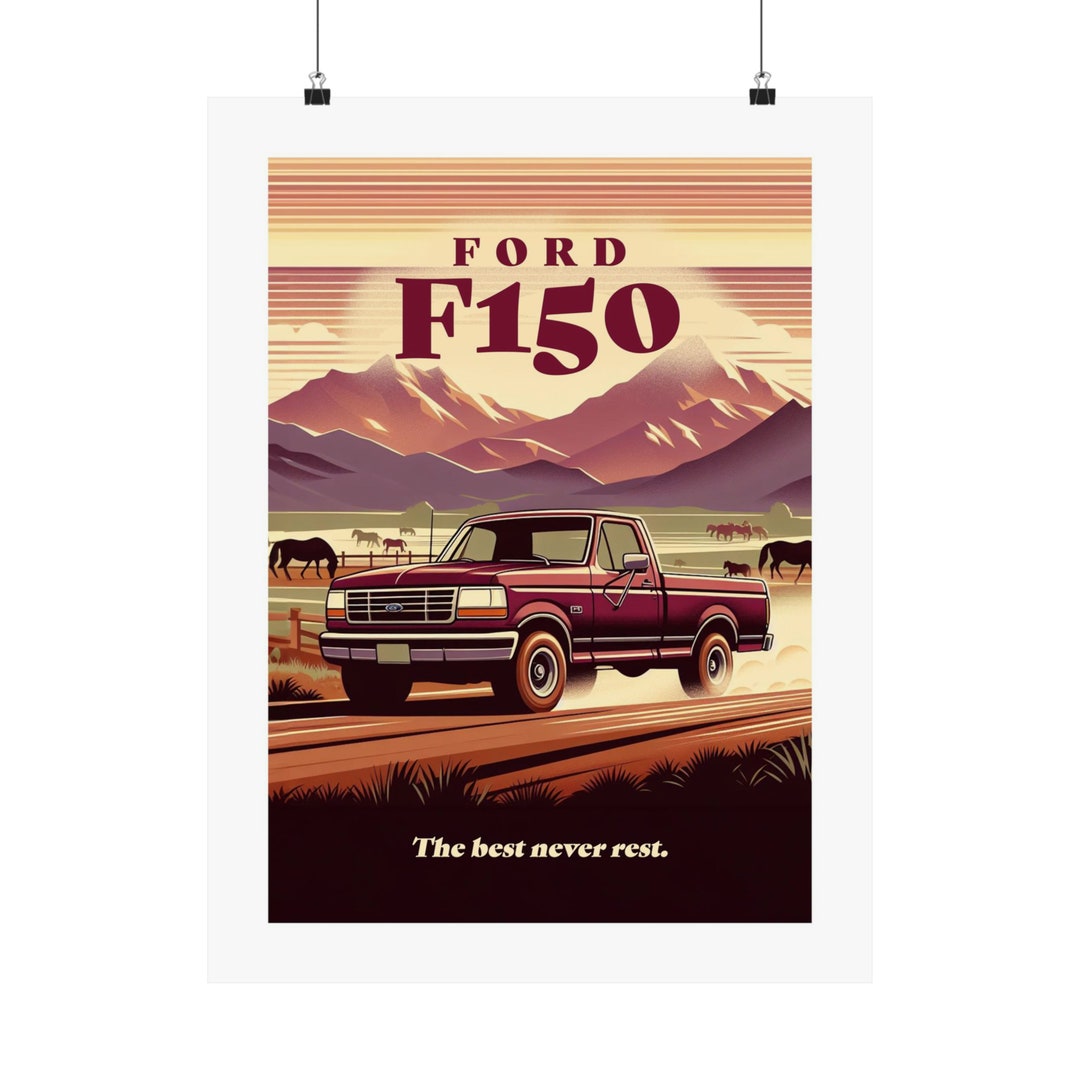 Classic Ford F150 Poster Wall Art Husband Gift His - Etsy
