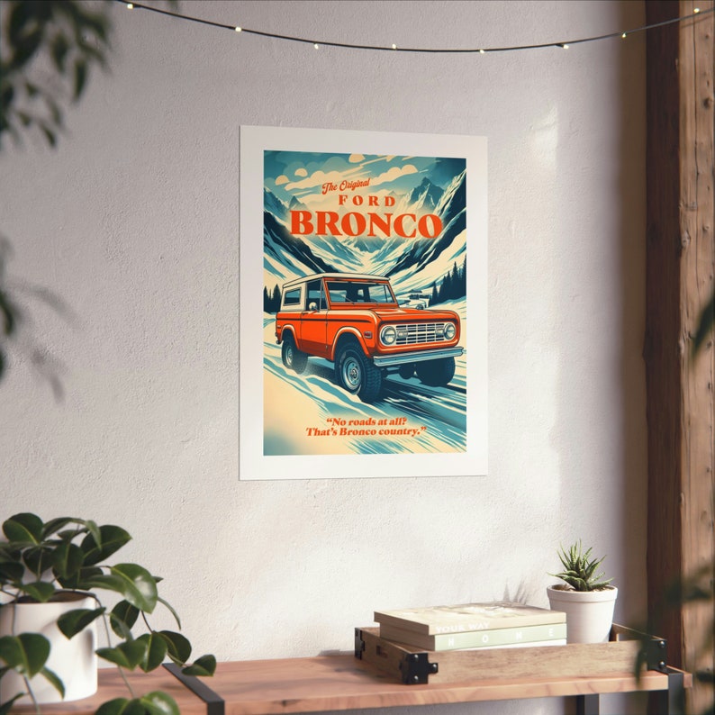 Vintage Original Ford Bronco Poster | Wall Art | Husband Gift | His ...