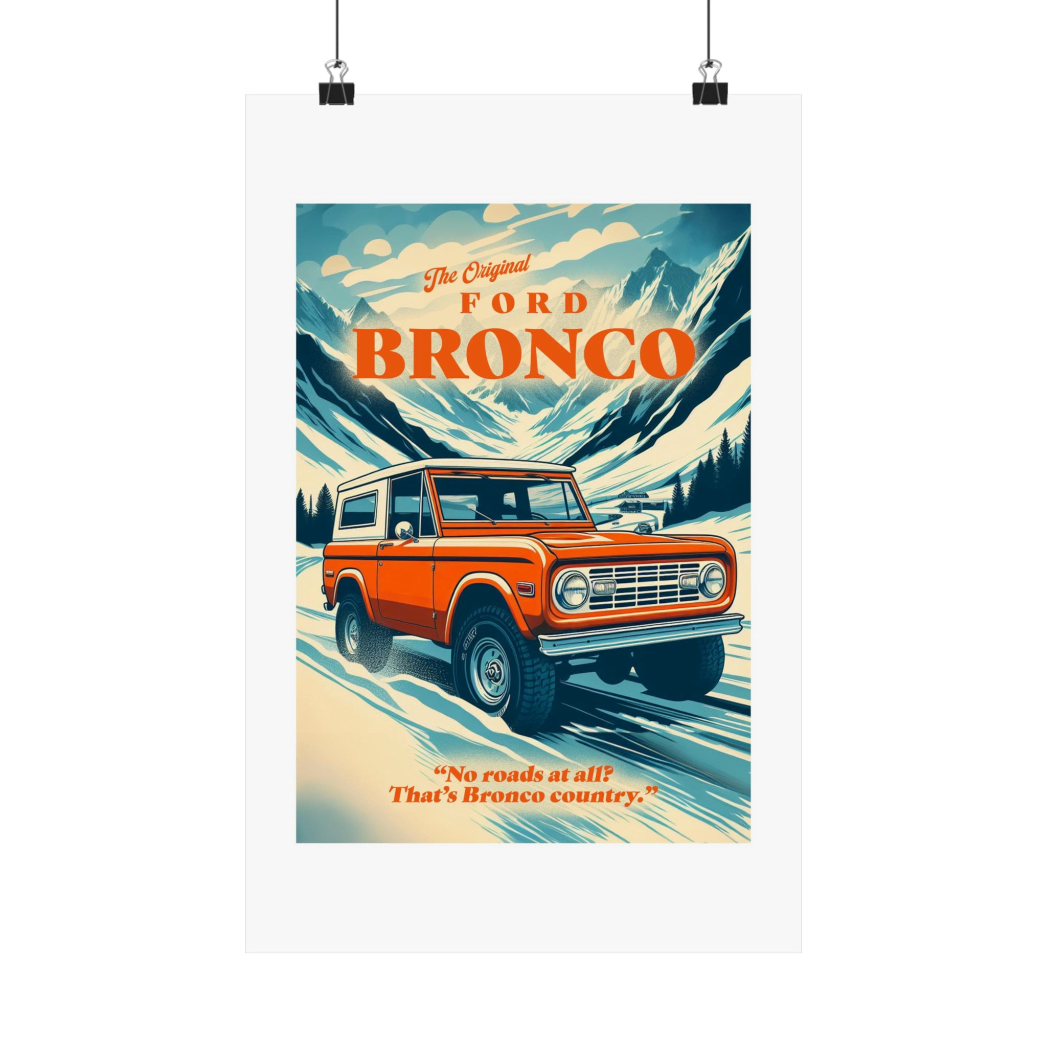 Vintage Original Ford Bronco Poster | Wall Art | Husband Gift | His ...
