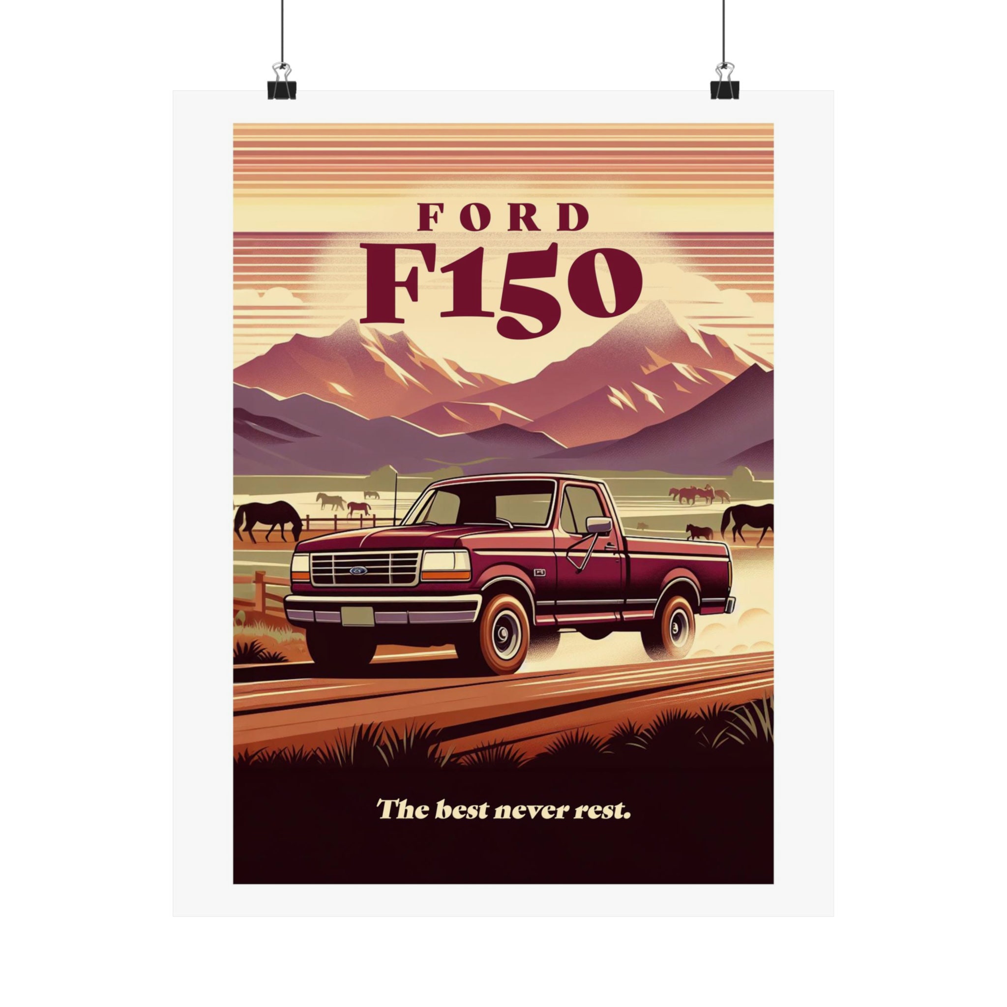 Classic Ford F150 Poster Wall Art Husband Gift His Birthday Fathers Day ...