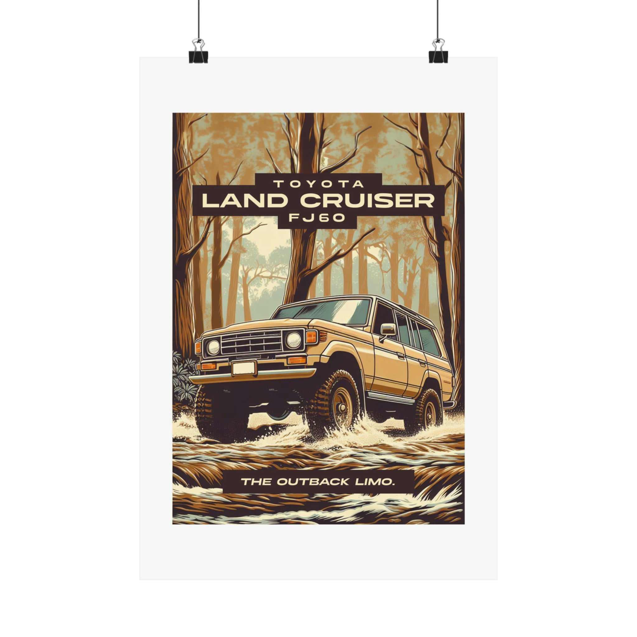 Vintage Classic Toyota Land Cruiser FJ60 Poster Wall Art - Etsy