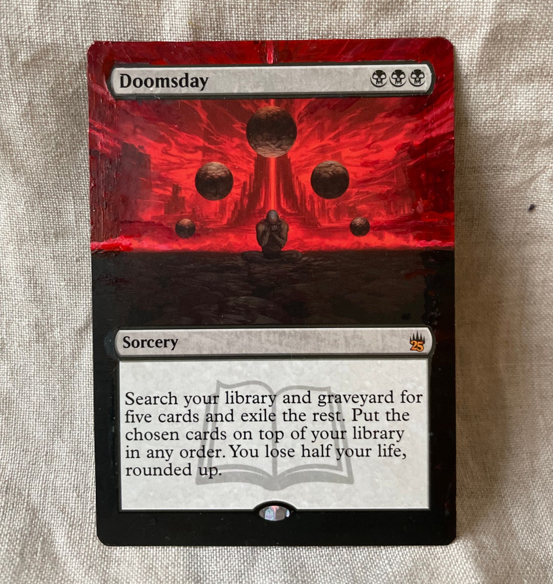 Mtg Altered Art Card Doomsday - Etsy