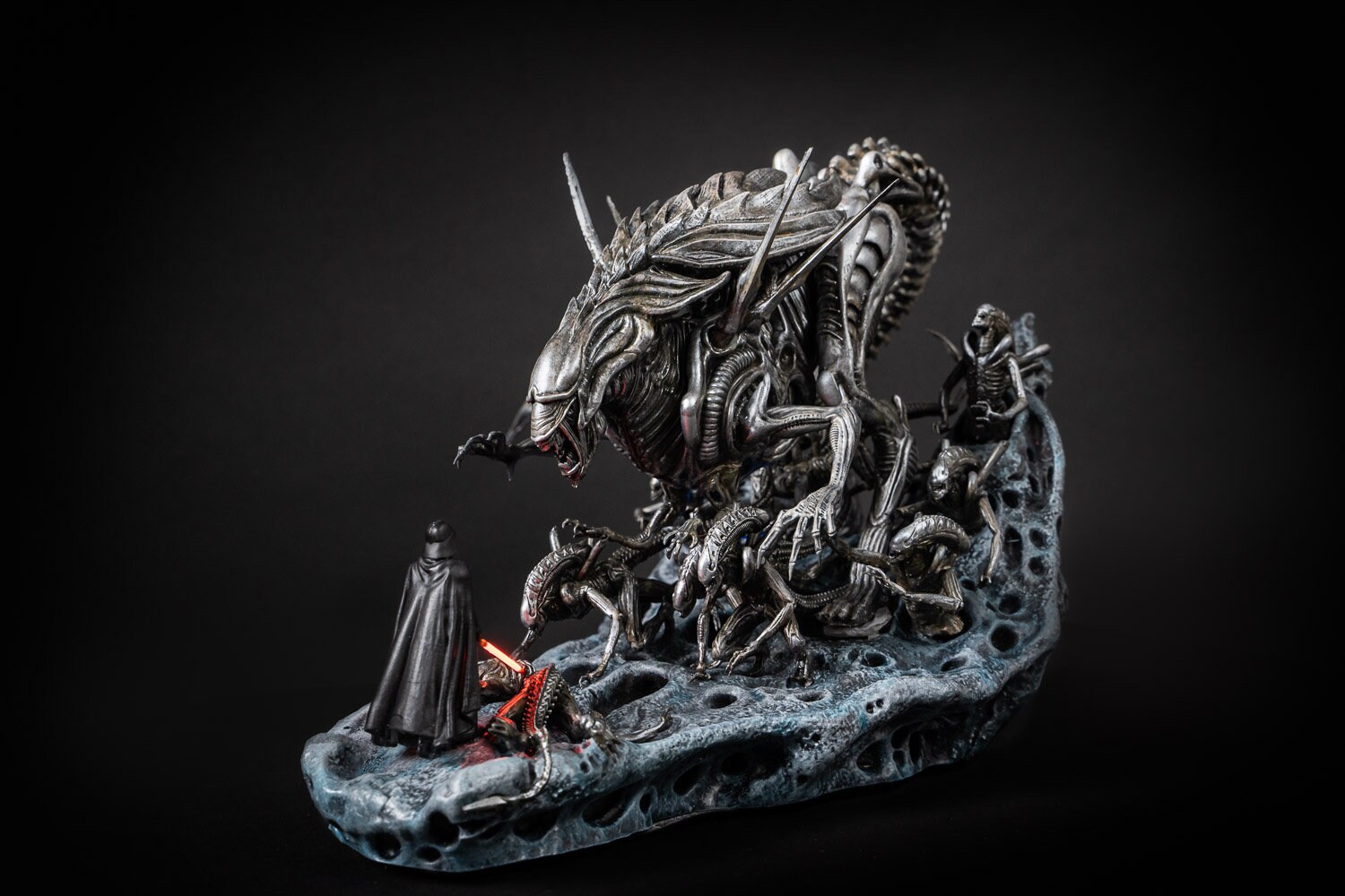 Alien Darth Vader large 3D Printed Sculpture, Professionally Hand ...