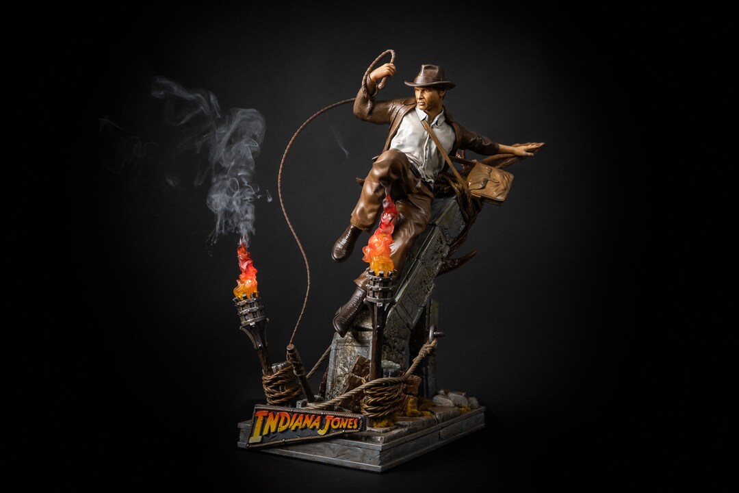 Indiana Jones 3D Sculpture, Hand-painted With Light & Smoke Effects - Etsy