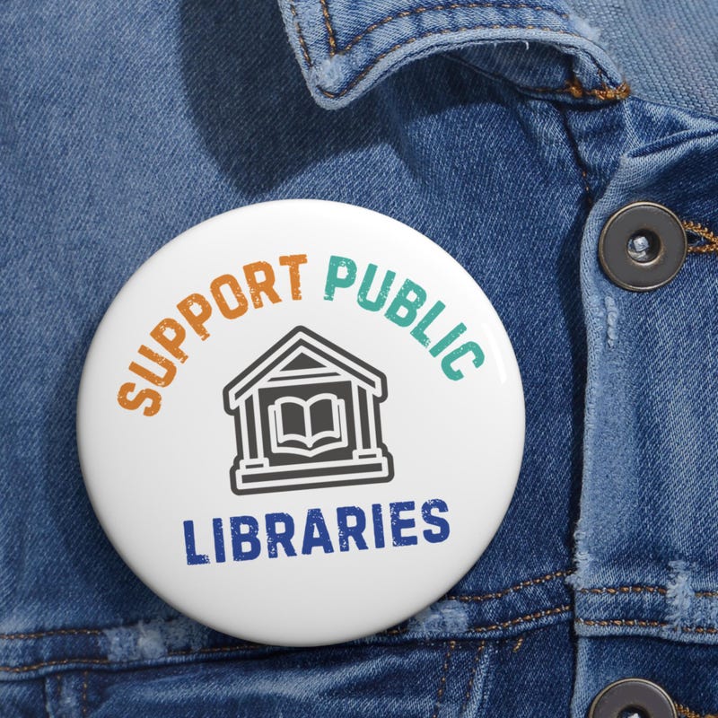 Library Buttons - Etsy