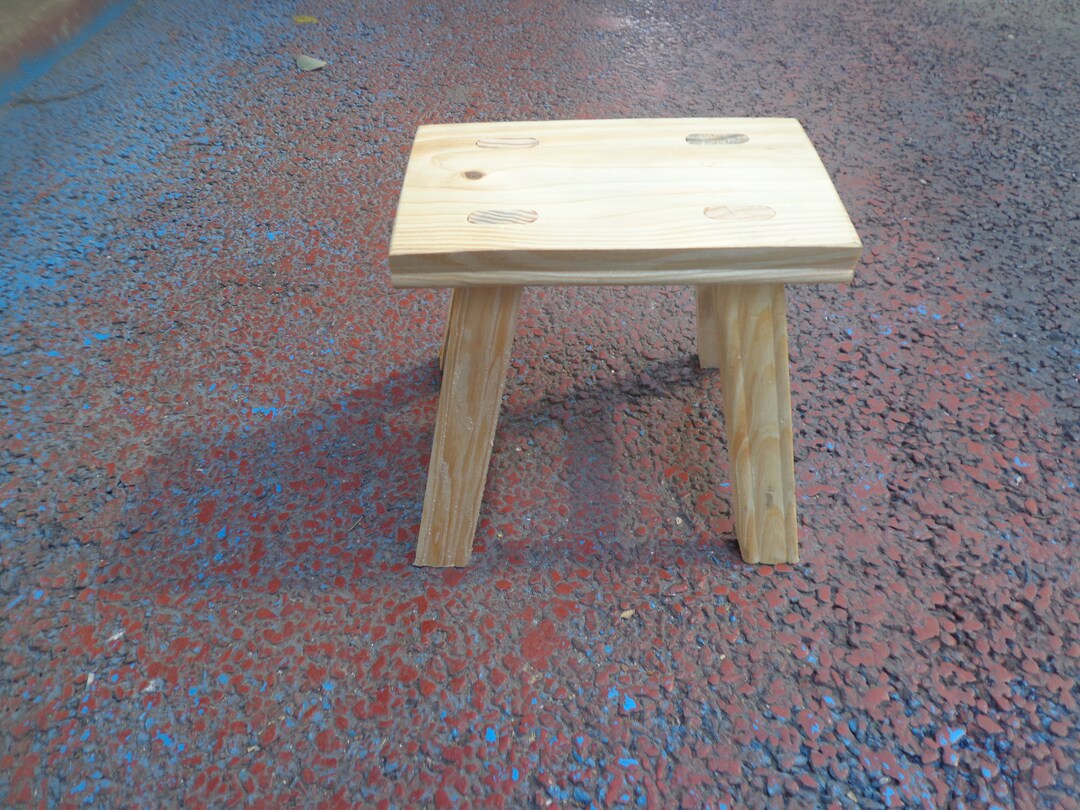 Handmade Solid Wood Stool Small Wooden Stool Personalised - Etsy
