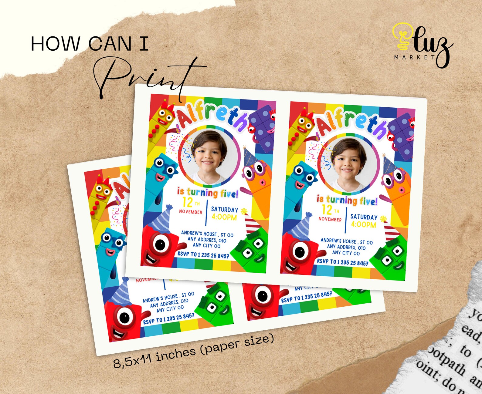 Numberblocks Invitation Number Blocks Invitation Numberblocks Birthday ...