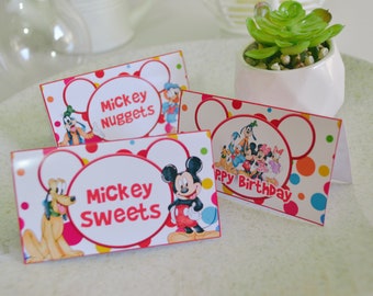 Mickey Mouse Food Tents Red, Yellow, Black Mickey Mouse Birthday Party ...
