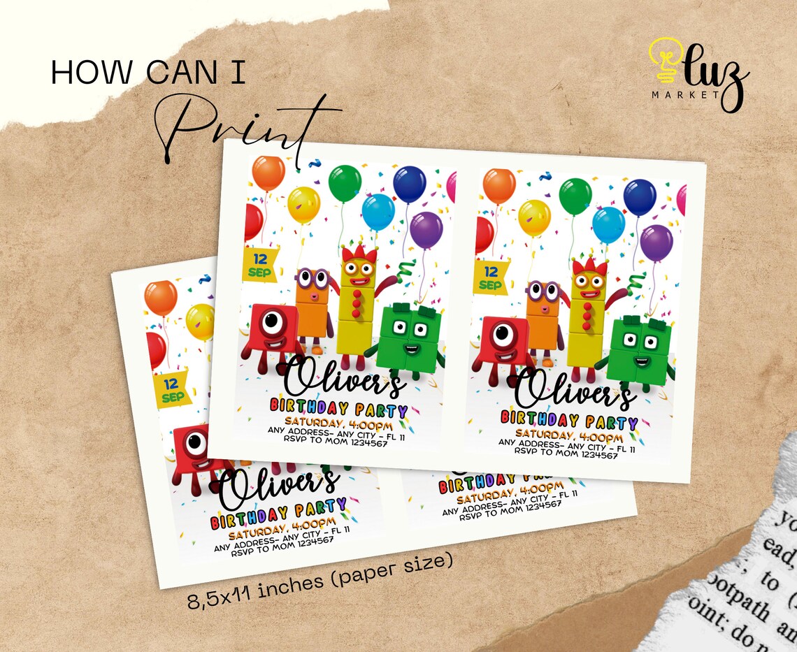 Numberblocks Invitation Number Blocks Invitation Numberblocks Birthday ...