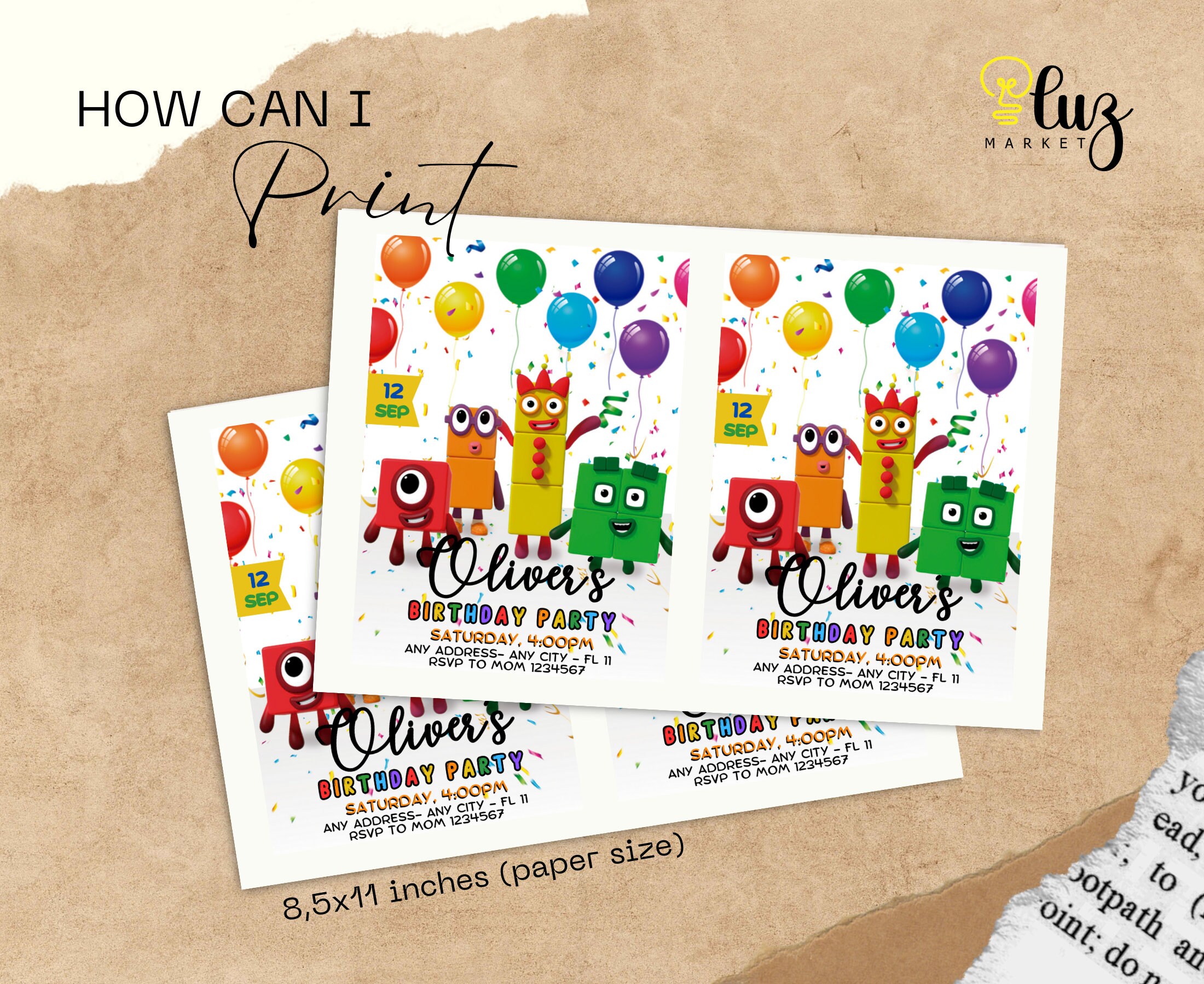 Numberblocks Invitation Number Blocks Invitation Numberblocks Birthday ...