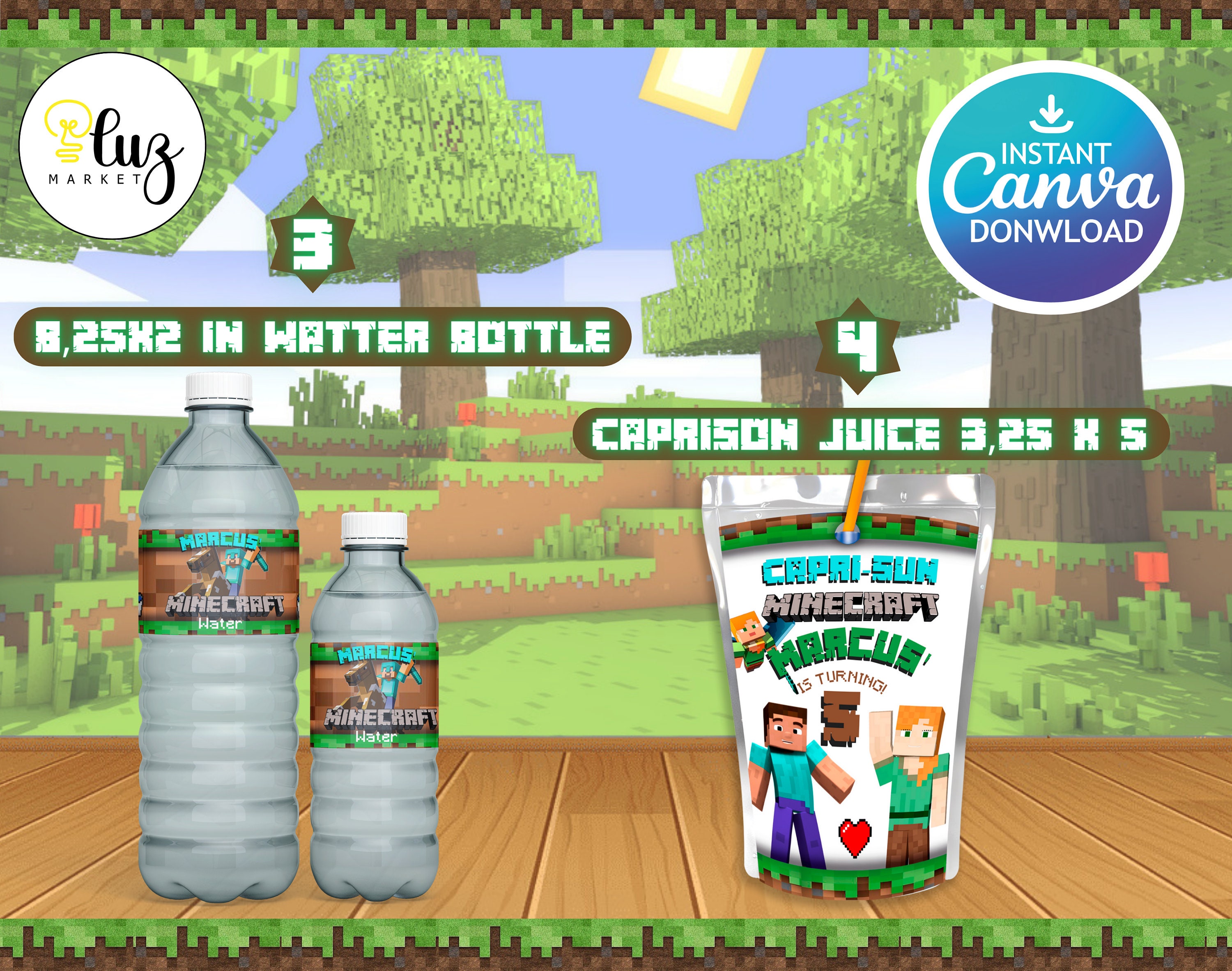 Minecraft Bundle Party, Minecraft Birthday Bundle Party, Minecraft ...