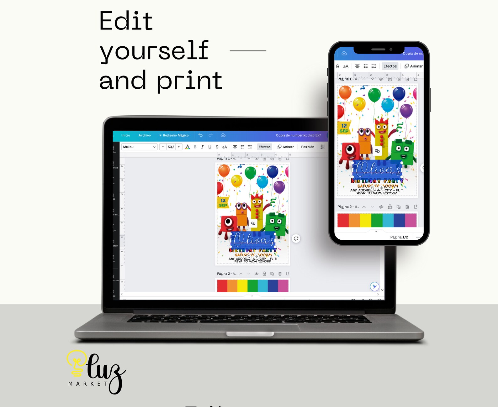 Numberblocks Invitation Number Blocks Invitation Numberblocks Birthday ...