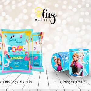 Kids Birthday Party Bundle Kit, Template Printable, Kids Birthday Chip ...